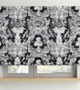 V&A Romano Fabric in Jet Black by Arley House | Jane Clayton