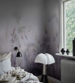 Vilda Wallpaper Mural in Misty Blue by Sandberg | Jane Clayton